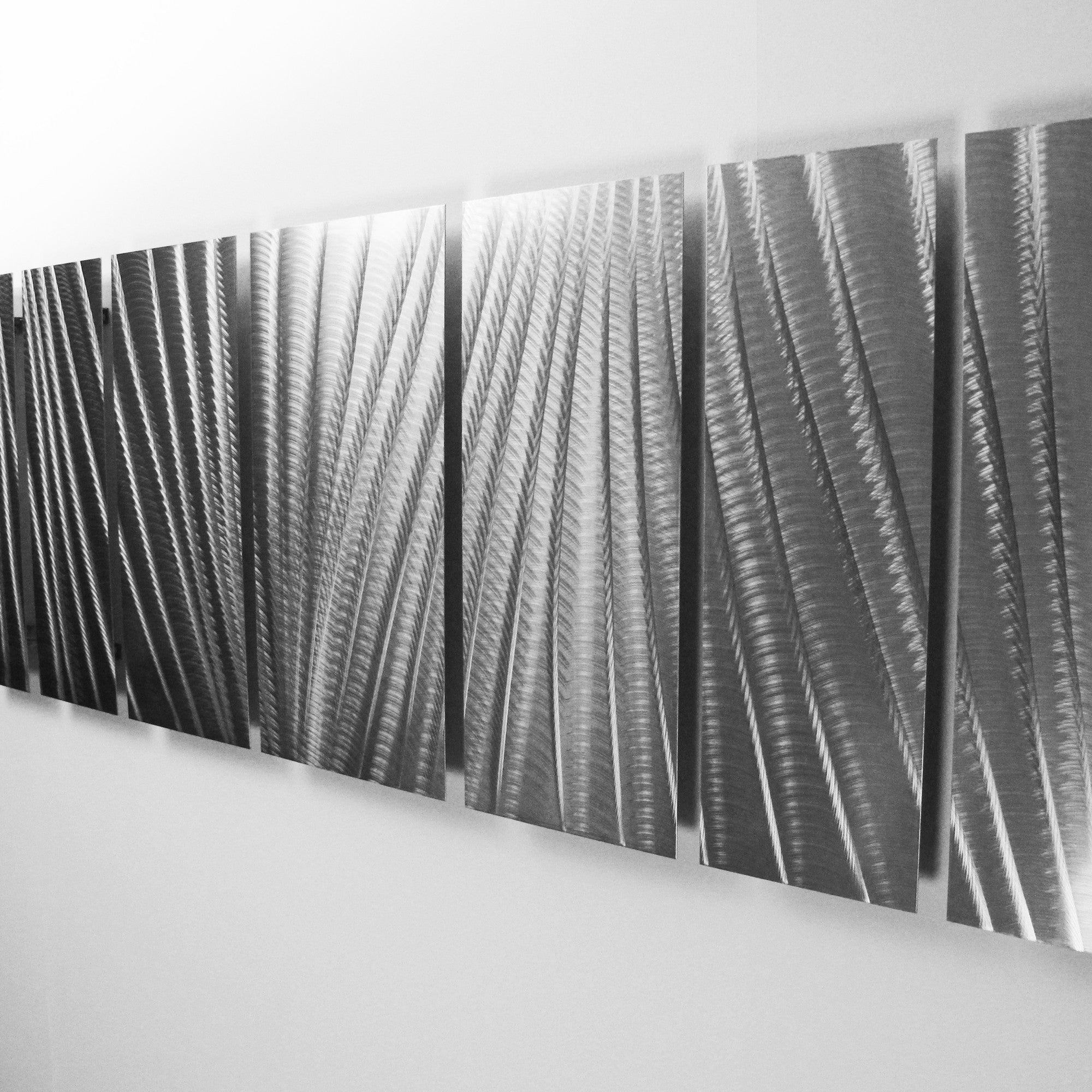 Bronze Satin 48x8 Modern Abstract Metal Wall Art Sculpture Decor